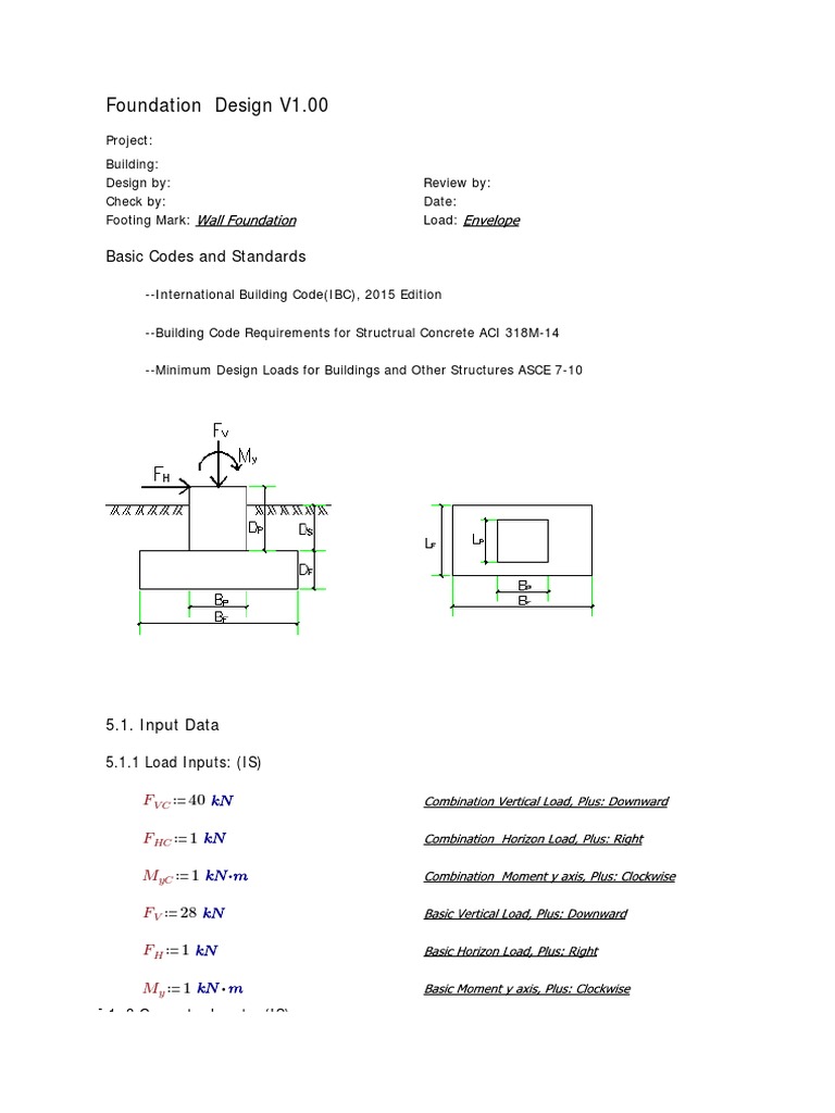 Foundation Design V1.00: Basic Codes and Standards | PDF
