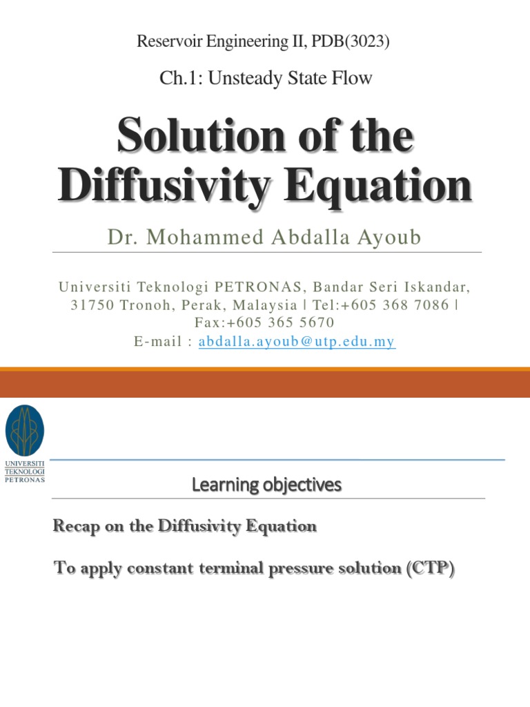 2 Solution Of The Diffusivity Equation Pdf Fluid Dynamics