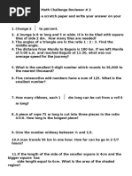 Grade 5 Sample Math Challenge Questions and Answer | PDF | Area | Chicken