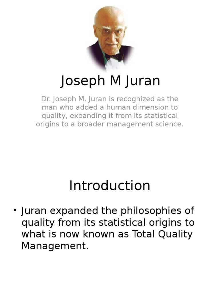 Joseph Juran - Quality Guru | PDF | Economies | Business