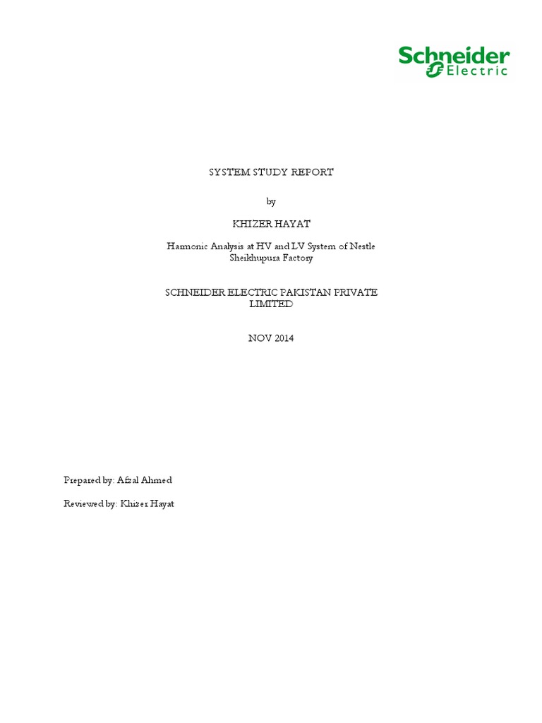 ETAP-Harmonics Study Report | PDF | Force | Physical Quantities