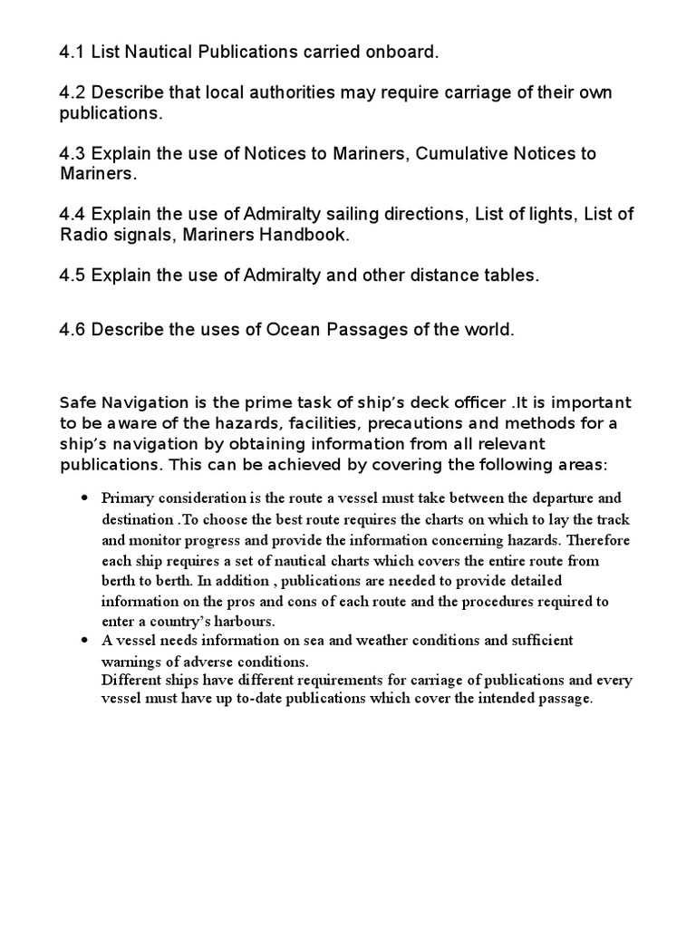 Voyage Planning | PDF | Navigation | Geography