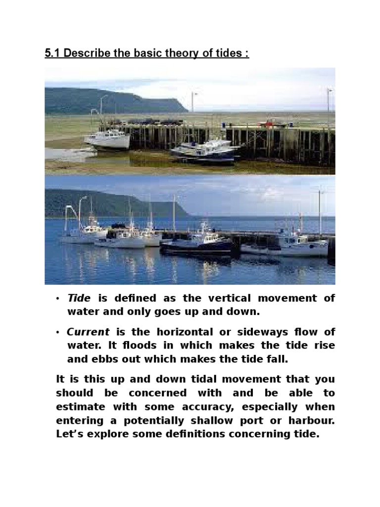 5.1 Describe The Basic Theory of Tides | PDF | Tide | Moon