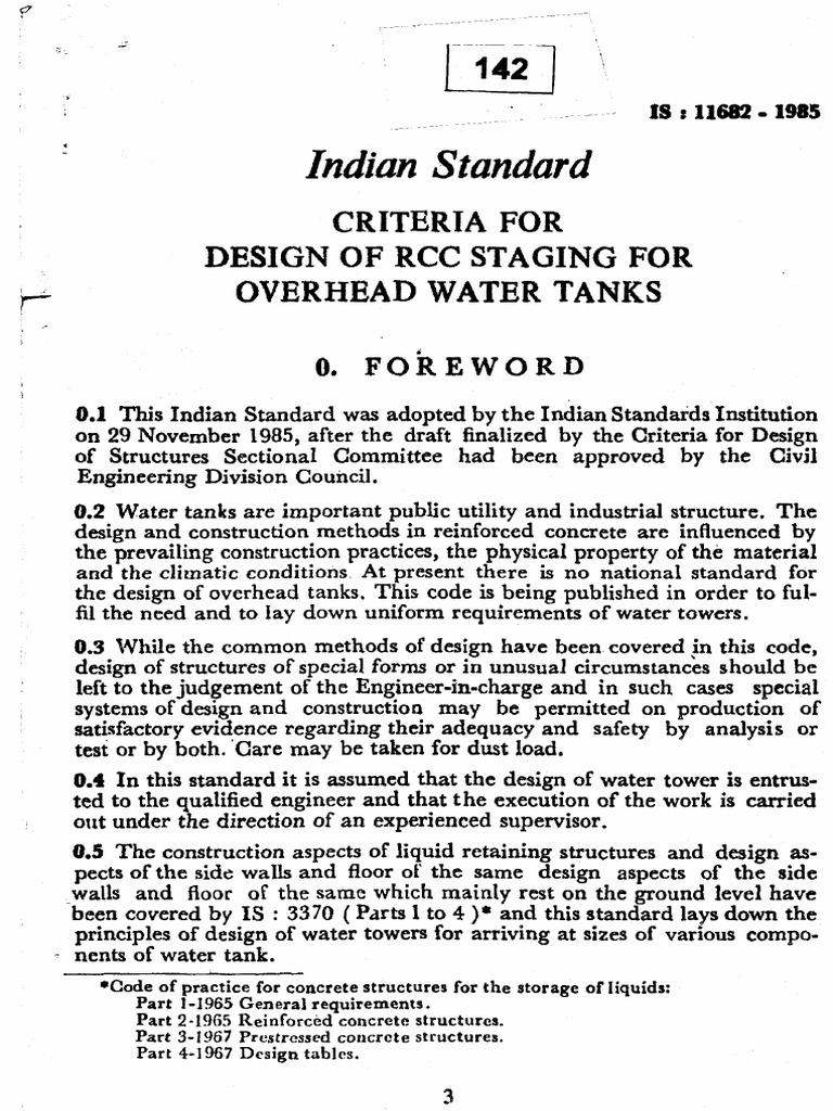 Is-11682.1985 (Staging For Overhead Water Tanks) PDF | PDF | Stairs ...