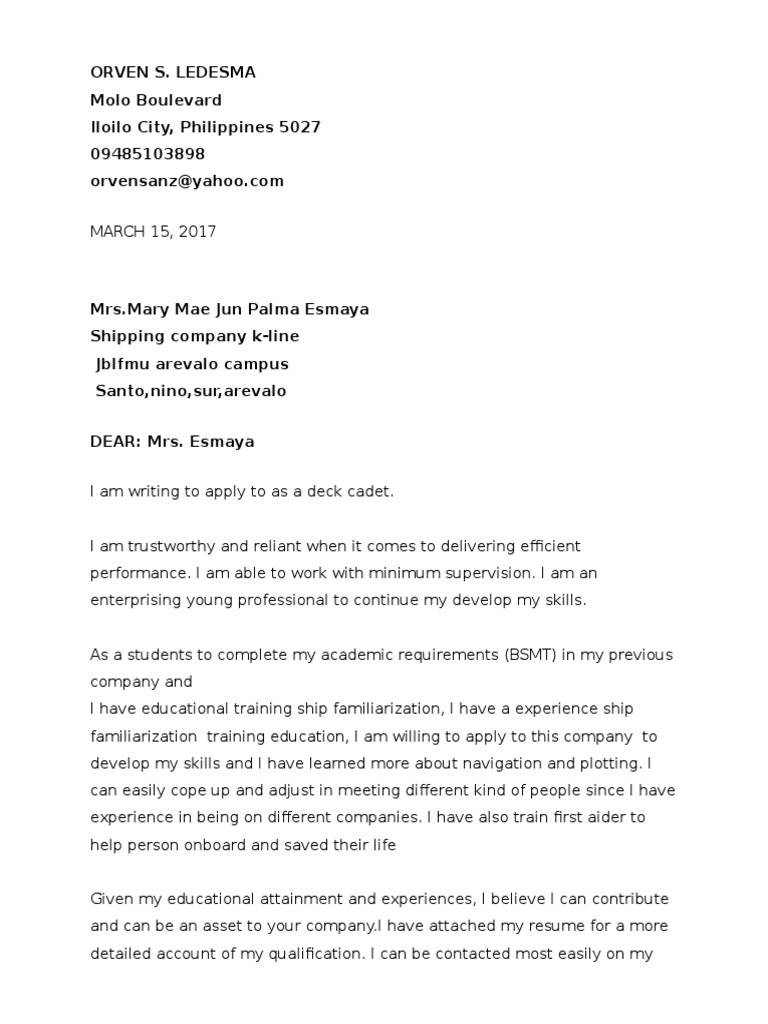 Application Letter2 | PDF | Career & Growth | Wellness