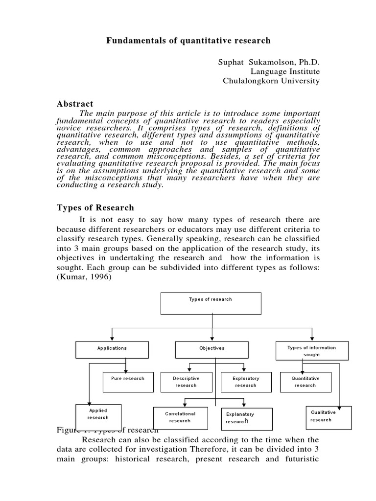 Key Concepts of Quantitative Research | PDF | Survey Methodology ...