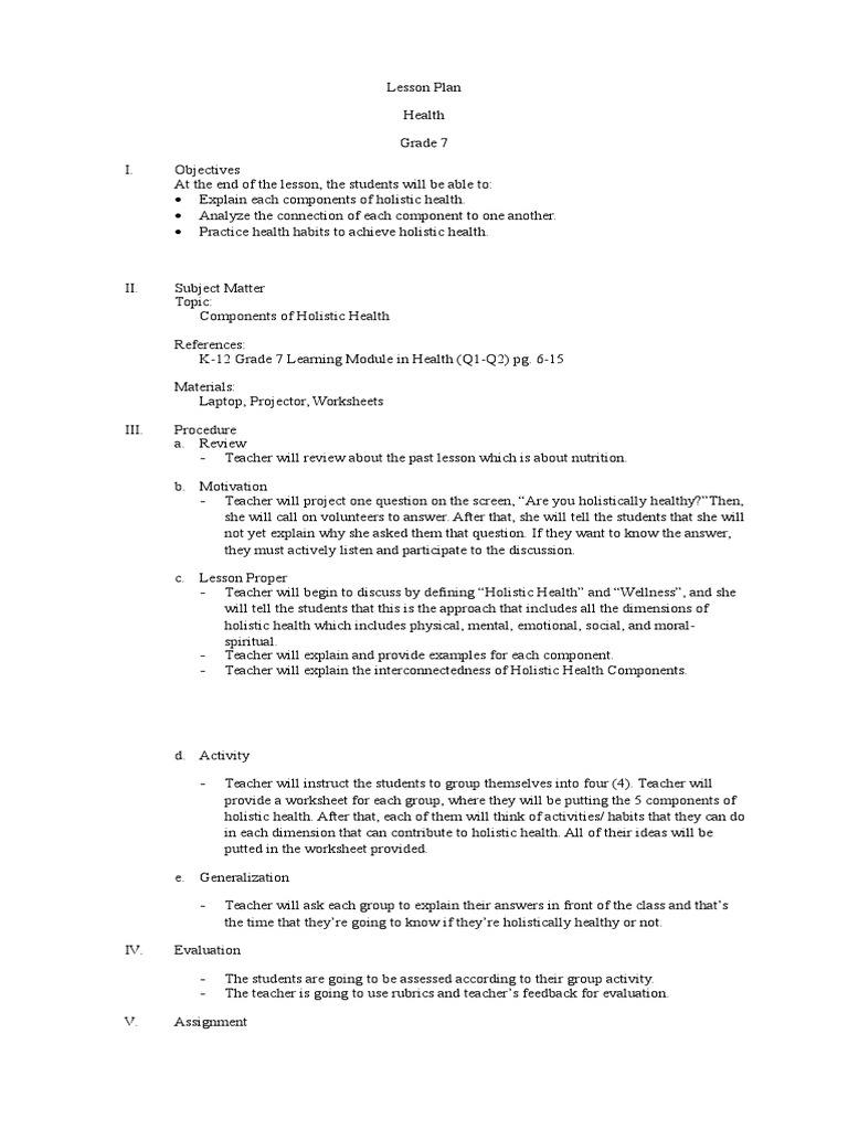 Lesson Plan | PDF | Lesson Plan | Applied Psychology