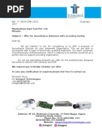 Quotation For SUpply and Installation of CCTV System | PDF | Cable ...