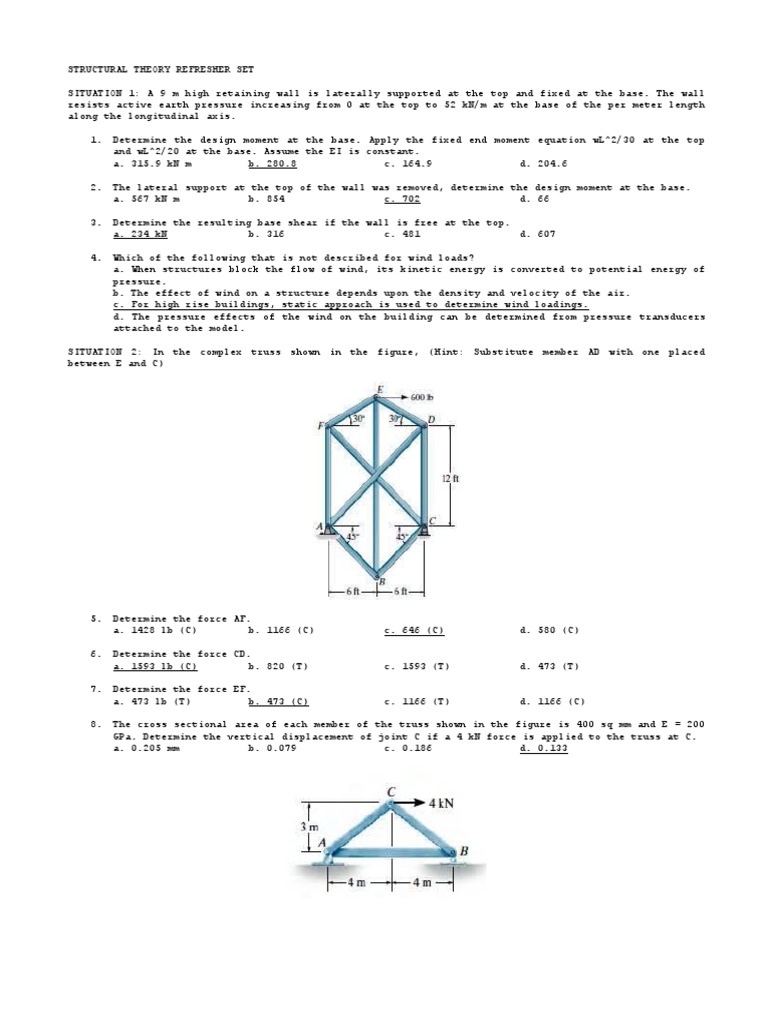 Structural Theory Refresher: Solving Structural Analysis Problems Involving Beams, Trusses ...