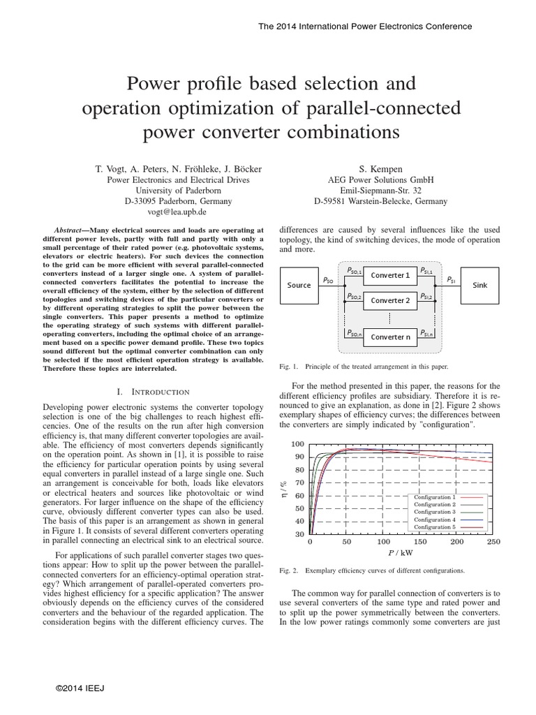White Paper - Power Profile Based Selection and Operation Optimization of Parallel-Connected ...
