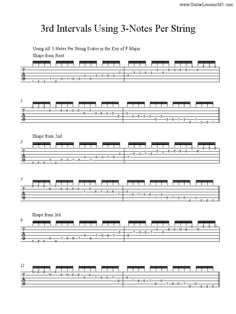 Third Intervals | PDF | Music Theory | Musical Instruments