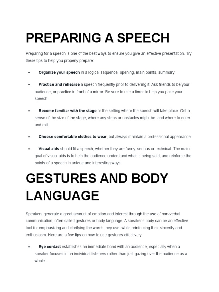 Speech and Oratorical Speech | Public Speaking | Body Language