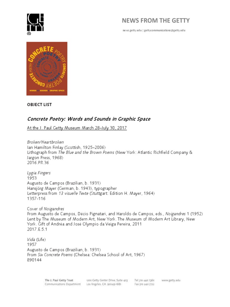 Exhibition Checklist | PDF | Performance Art | Style