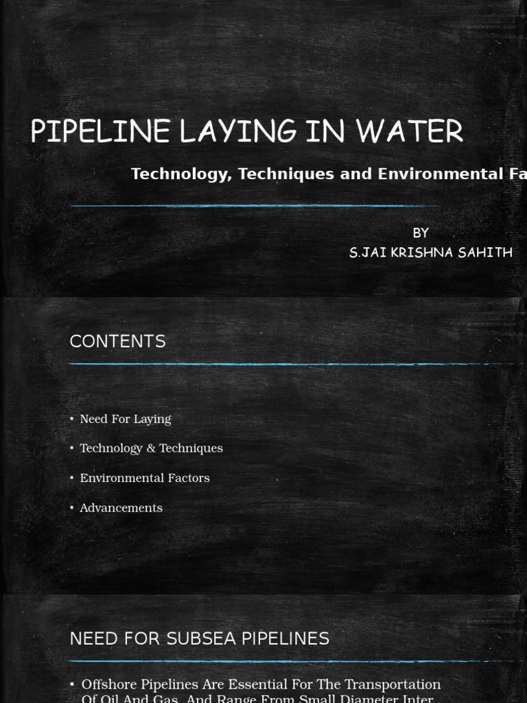 Subsea Pipeline Laying Techniques | PDF | Pipeline Transport | Pipe ...