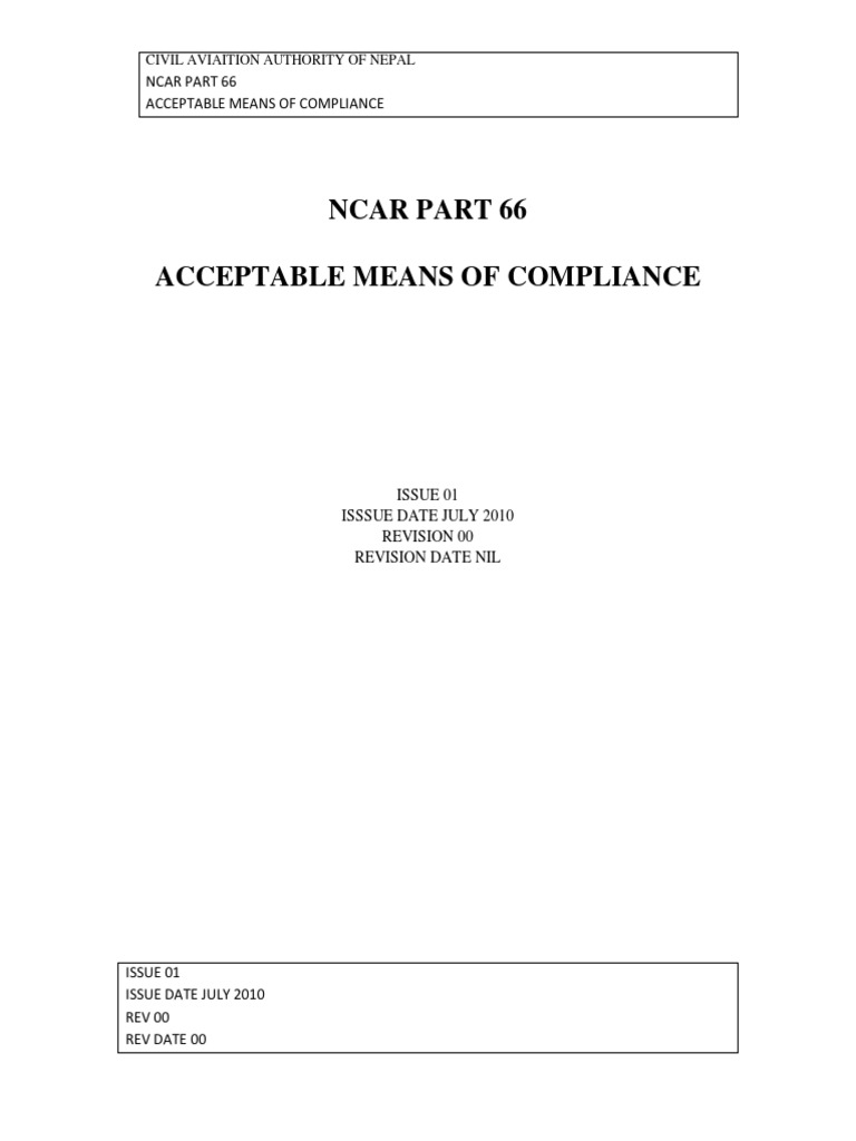 Ncar Part 147 Amc | PDF