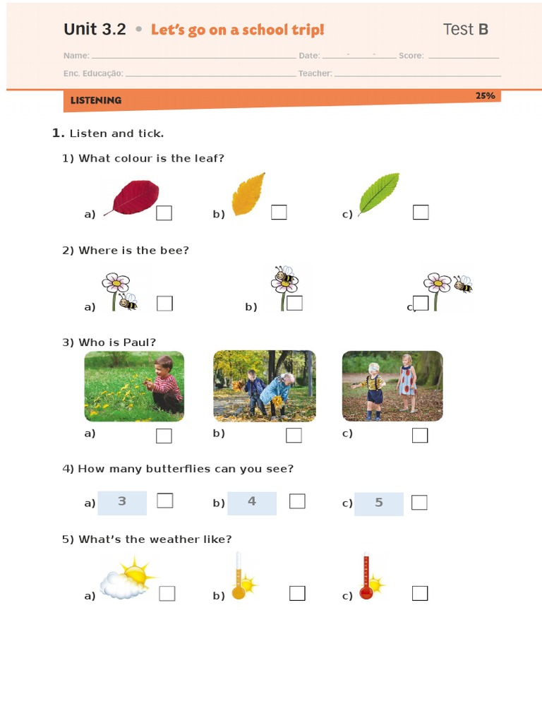 Unit 3 2 Test B | PDF