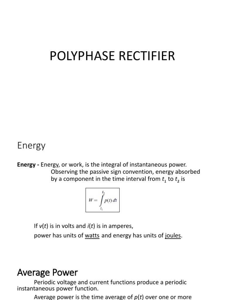 Polyphase Rectifier | PDF | Root Mean Square | Rectifier