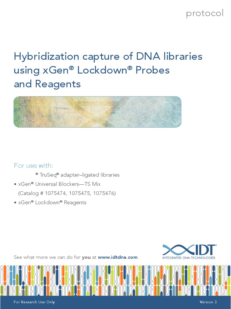 Protocol Hybridization Capture of Dna Libraries Using Xgen Lockdown ...