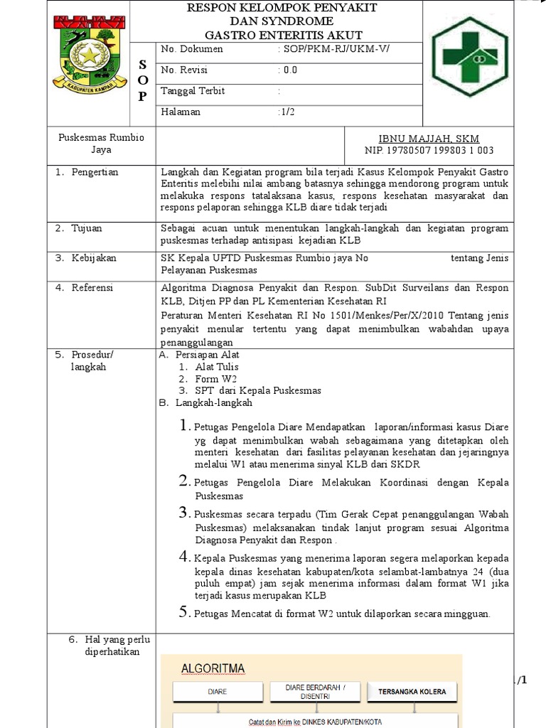 SOP Program Diare | PDF