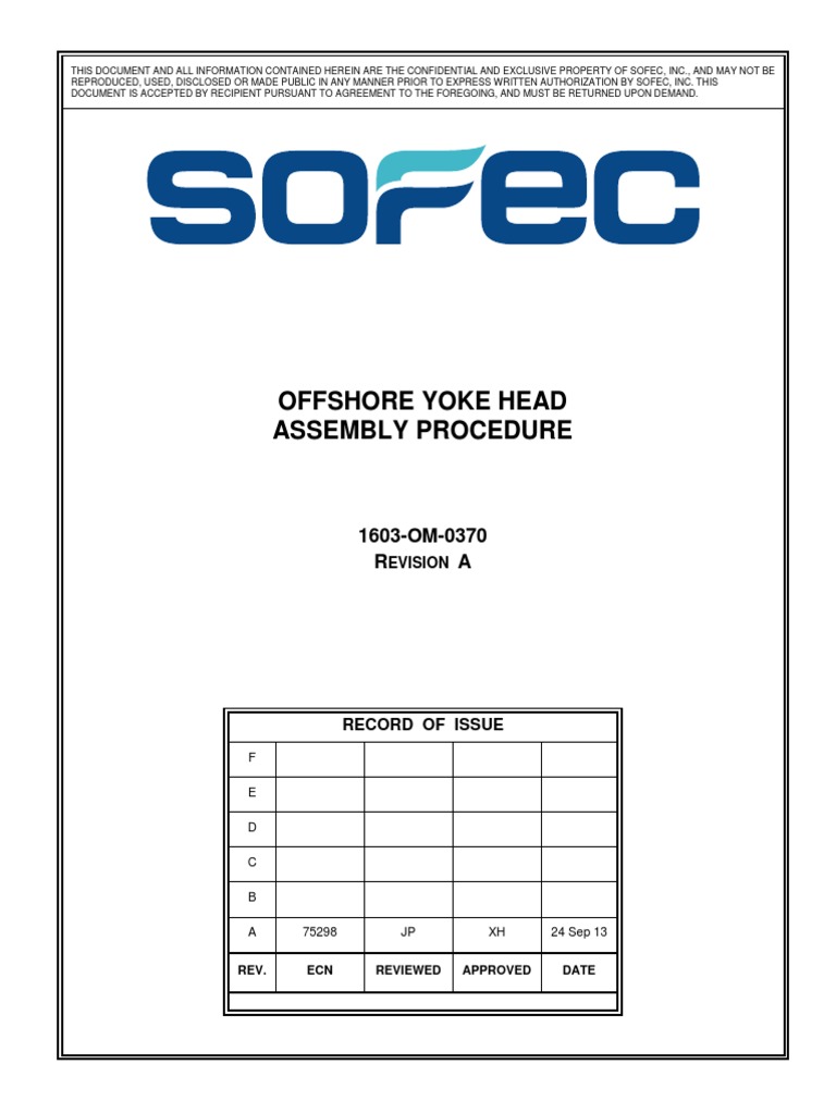 Installation Procedures Offshore Jacket Compiled Pdf Screw Nut