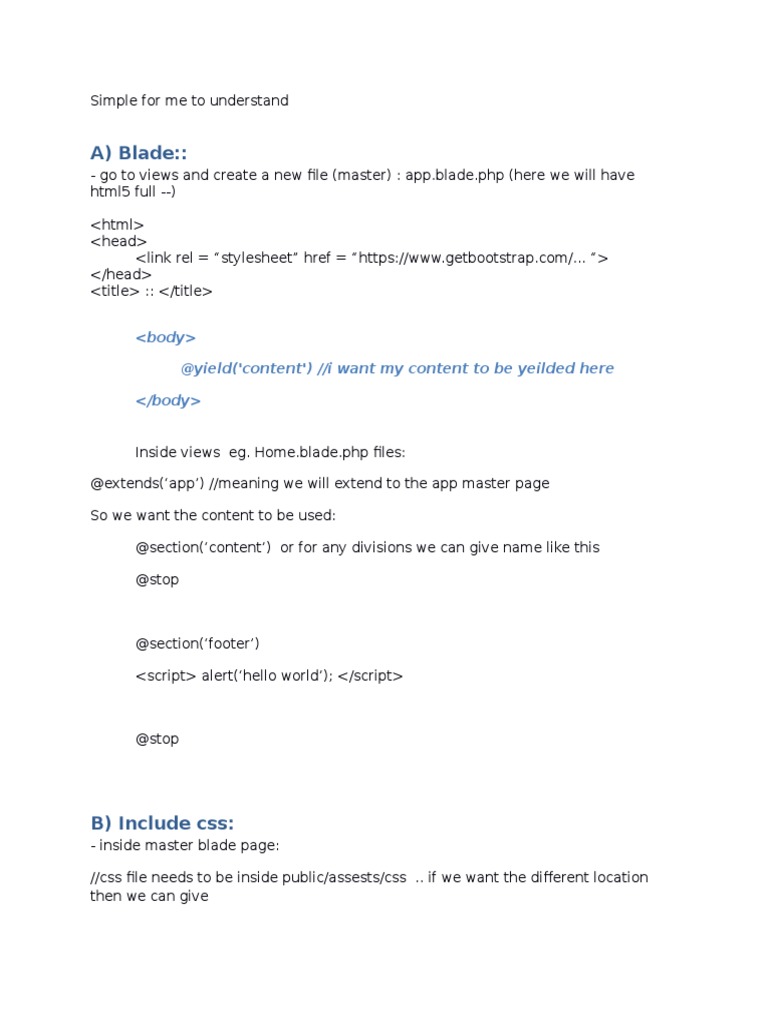 Laravel Notes | PDF | Php | Databases