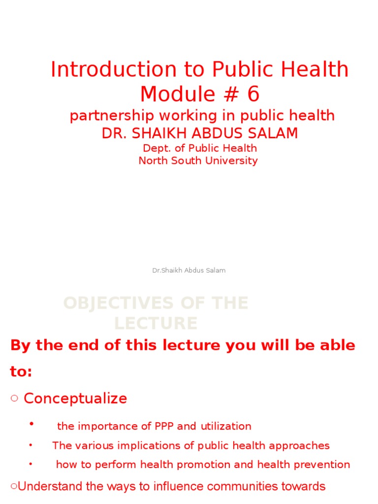 Partnership Working in Public Health | PDF | Public–Private Partnership ...