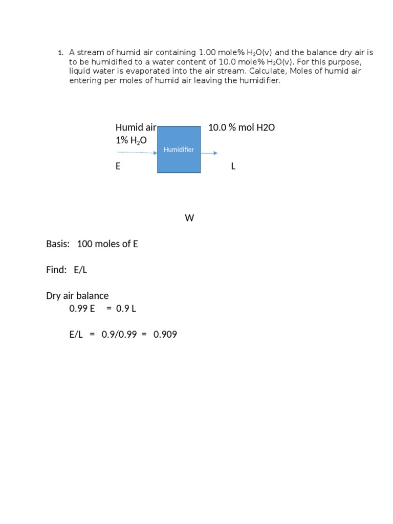 Q2 A Ans | PDF | Humidity | Molar Concentration