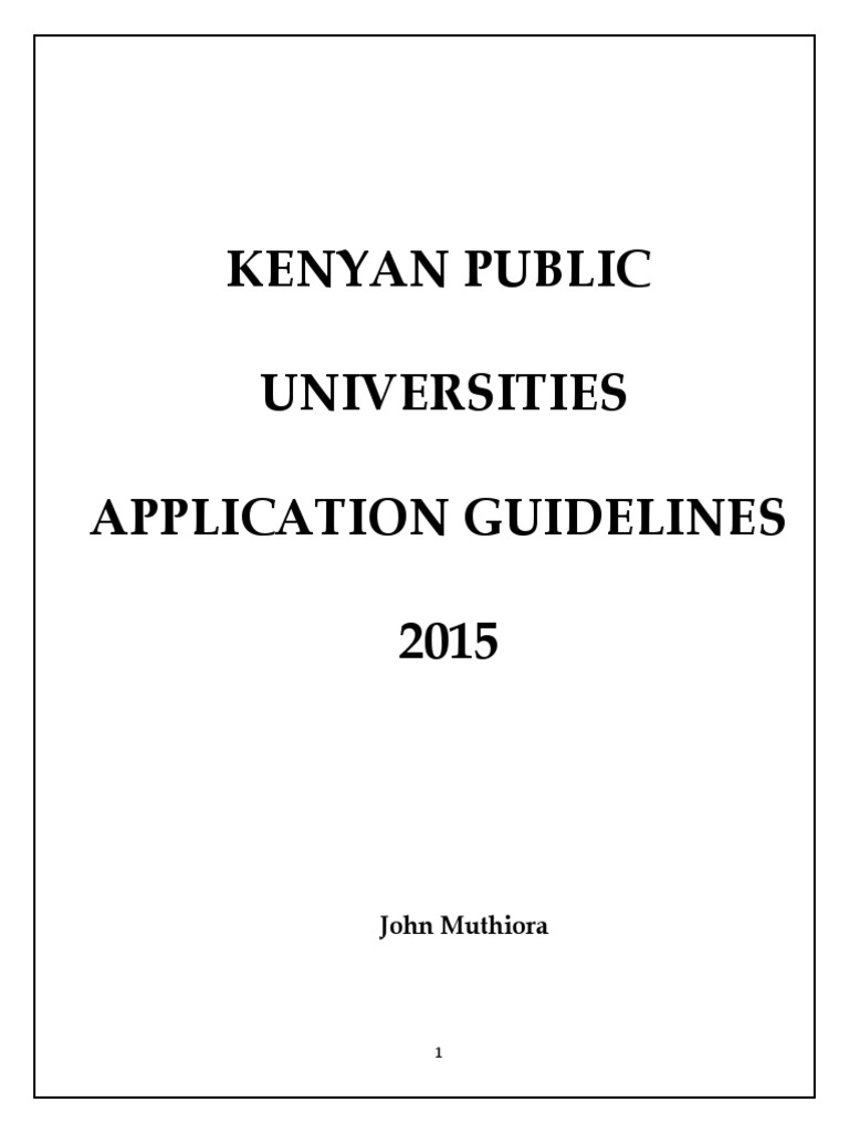 Kenyan Public Universities Guide | PDF | University And College ...
