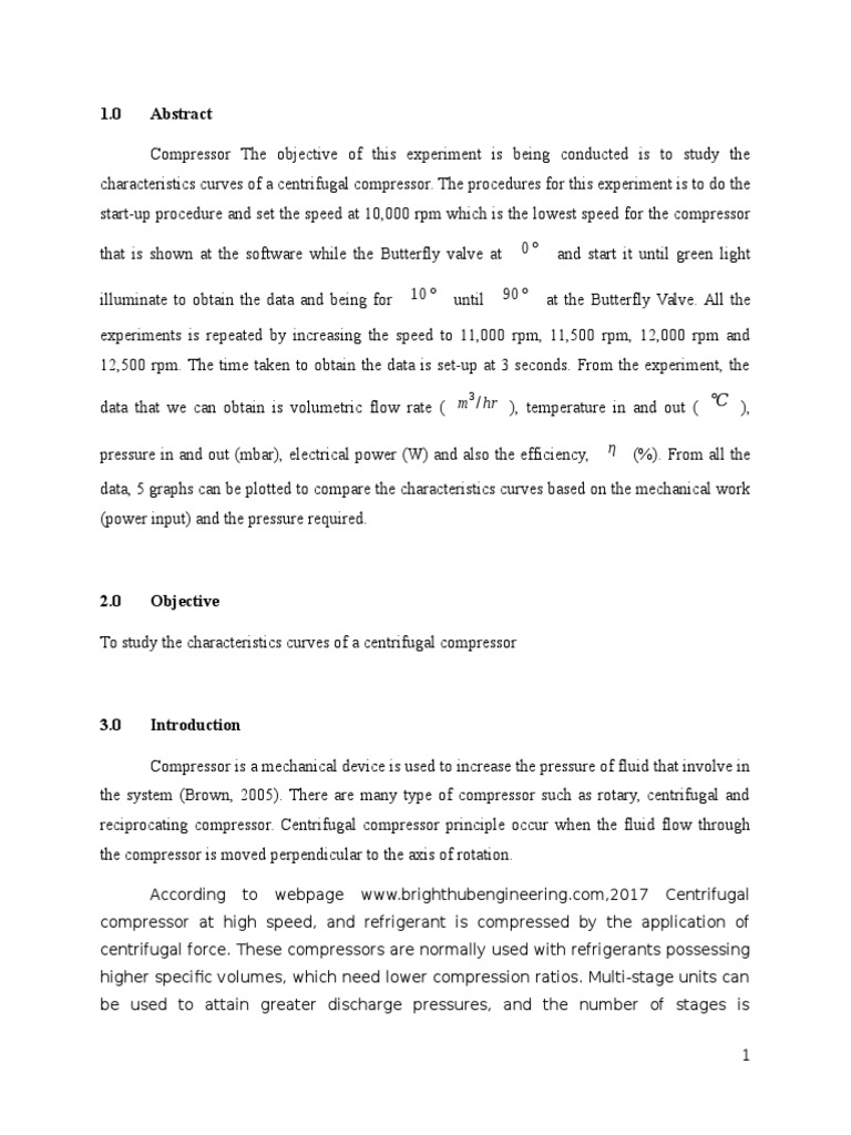 Characteristic Curves of Centrifugal Compressor | PDF | Gas Compressor ...