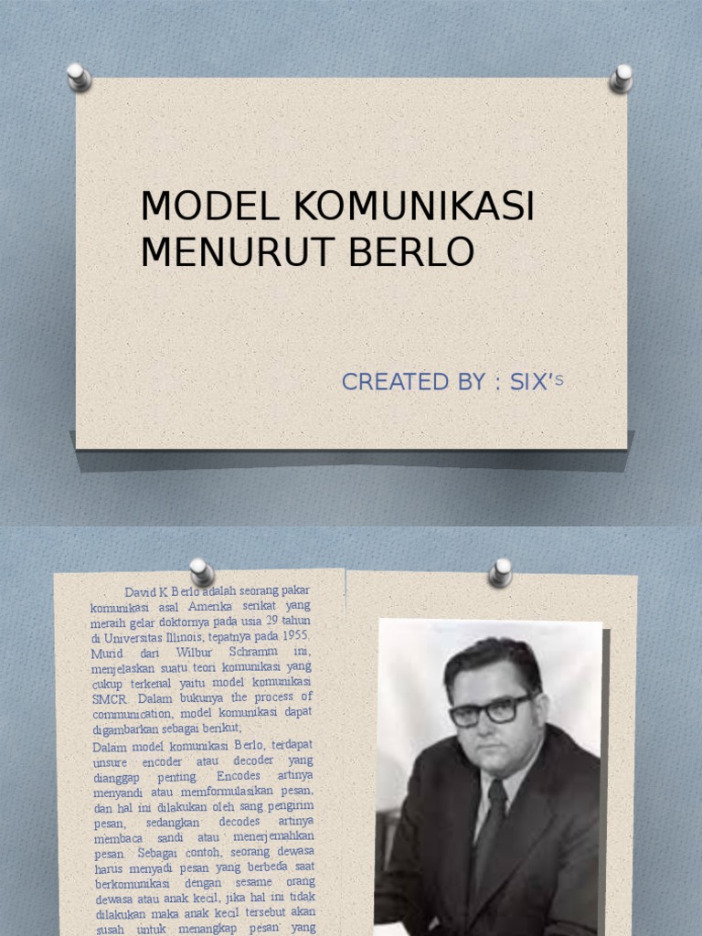 Model Komunikasi Menurut Berlo | PDF
