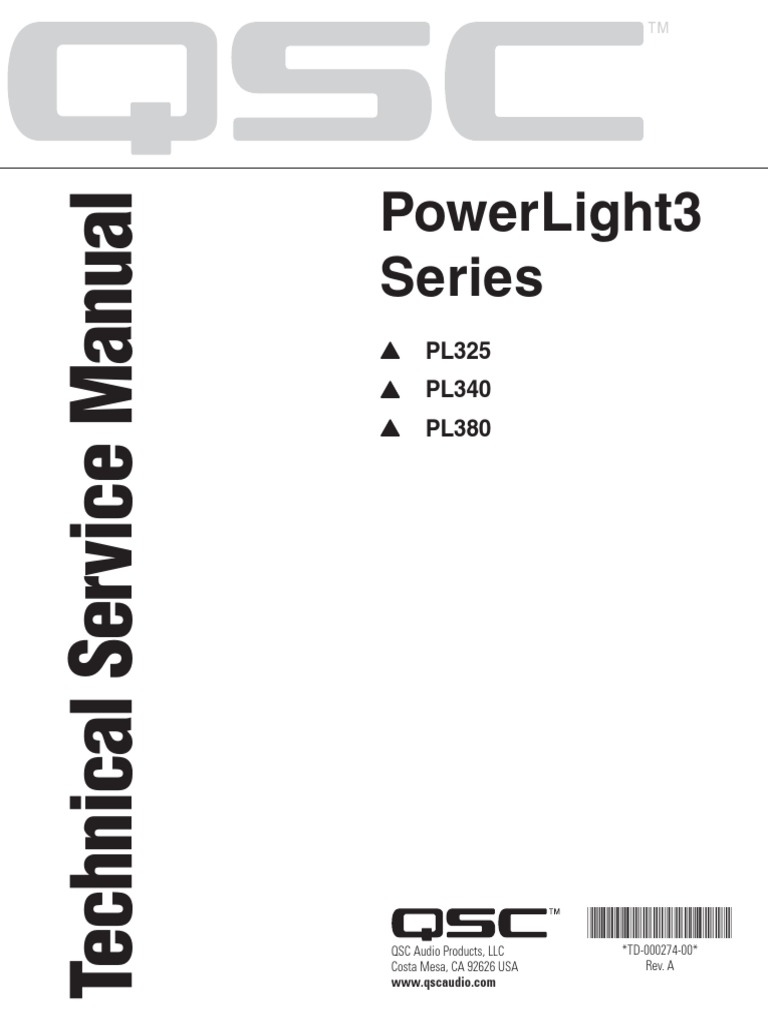 QSC Powerlight3 Pl325 Pl340 Pl380 | PDF | Soldering | Field Effect ...