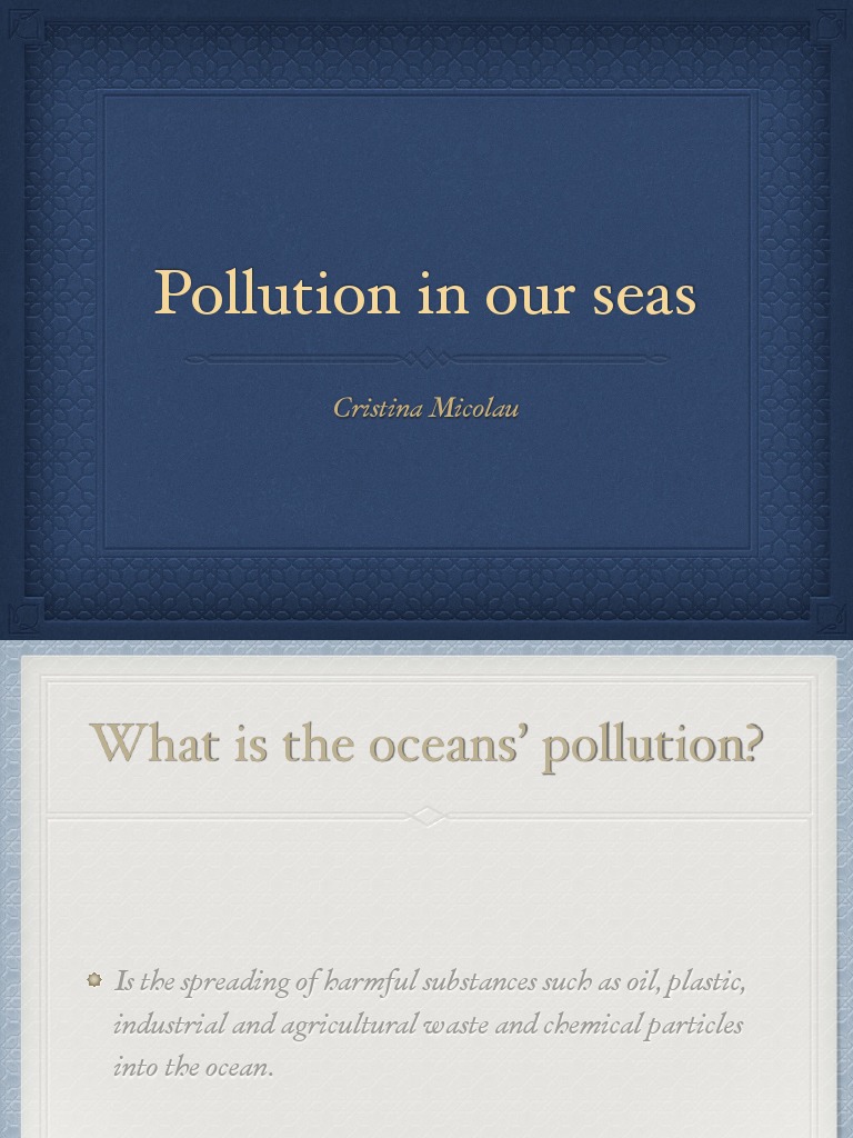 Pollution in Our Seas | PDF