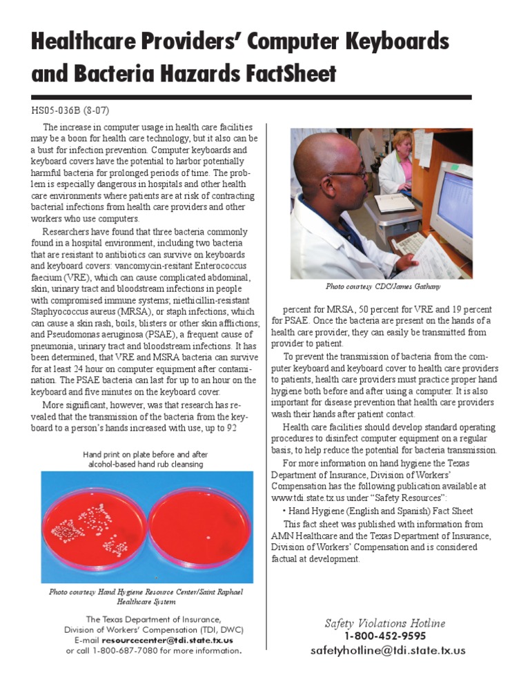 Bacteria Found On Computer Keyboards | PDF | Methicillin Resistant ...