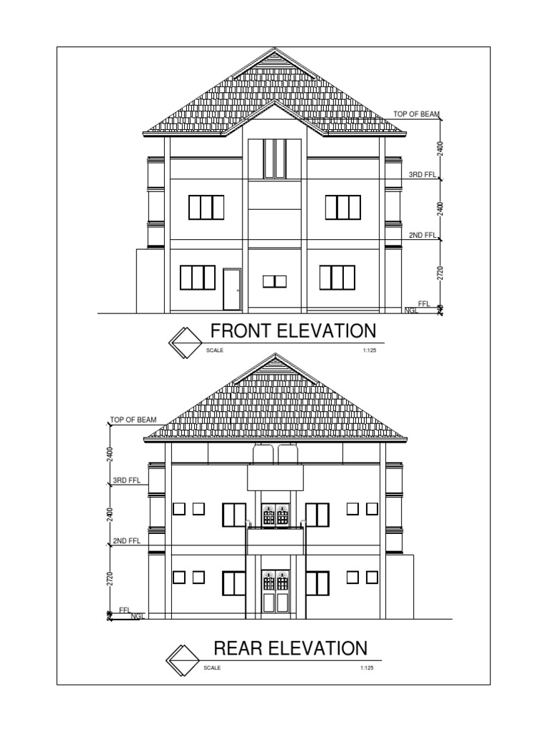 Front Elevation: Top of Beam | PDF