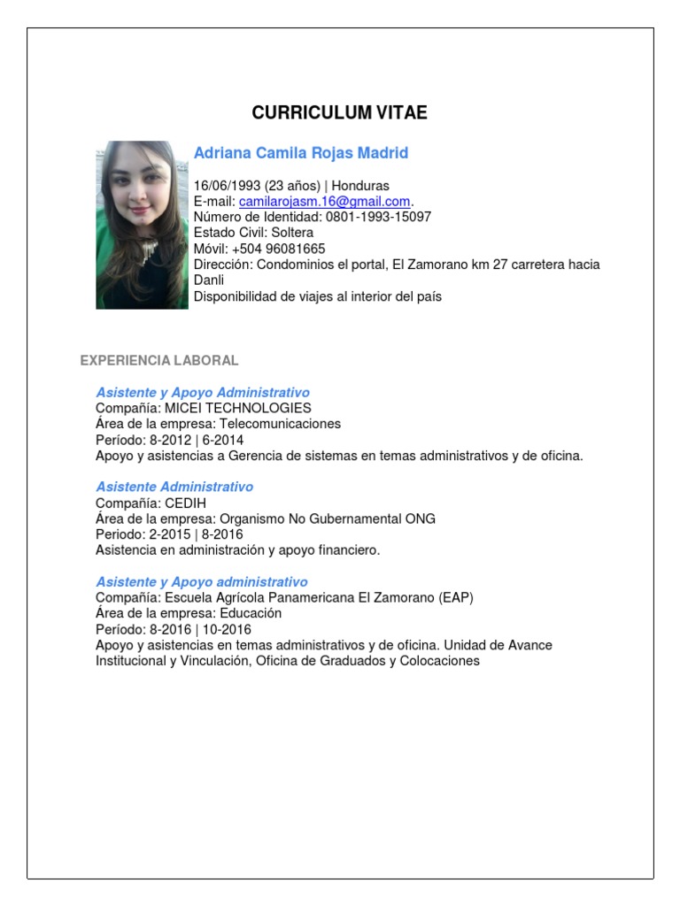CV Camila Rojas | PDF