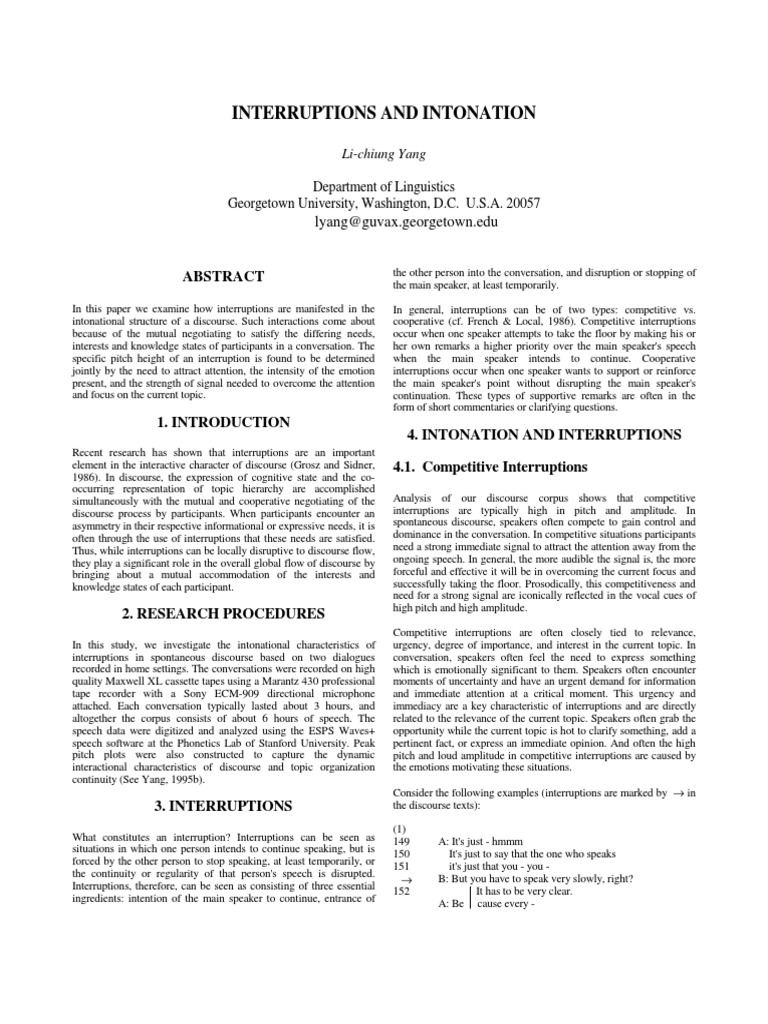 The Intonational Characteristics of Competitive and Cooperative ...