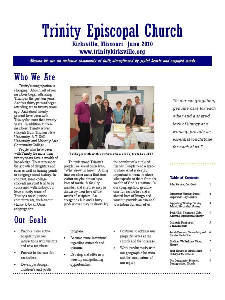 Trinity Parish Profile | PDF | Laity | Episcopal Church (United States)