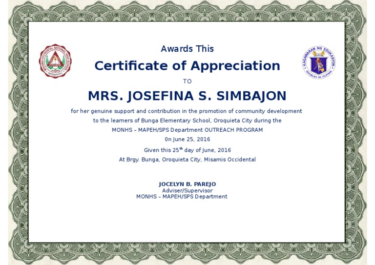 Sample Certificate | PDF