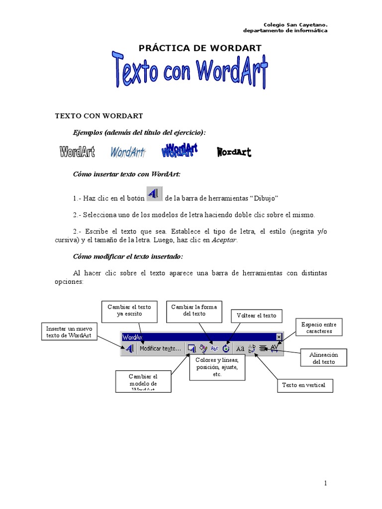 Practica 16 Wordart | PDF