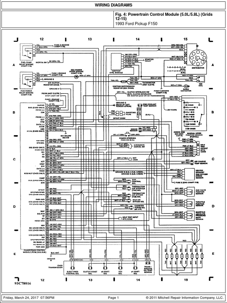 Diagrama De Sensores De Transmision De Ford F150 Motor 5.4 D