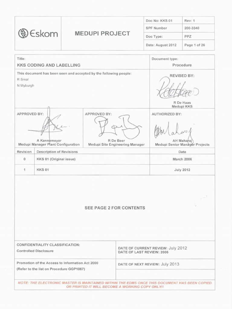 KKS Coding and Labelling Procedure PDF | PDF