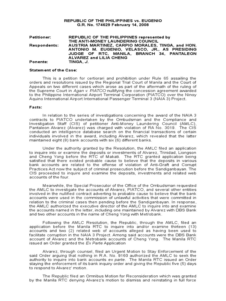 1 Republic V Eugenio Case Digest | PDF | Confidentiality | Ex Parte