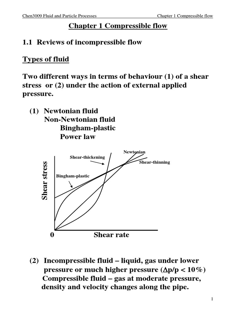 2017 Chen3009 Chapter 1 Compressible Flow-Student | PDF | Fluid Dynamics | Gases