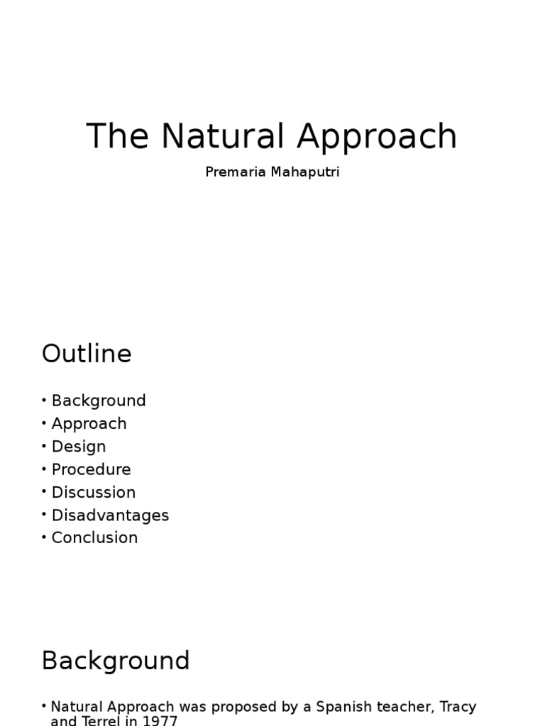 The Natural Approach | PDF | Language Acquisition | Semiotics