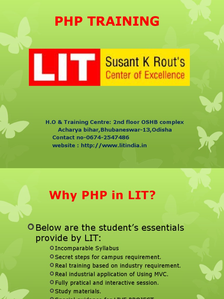 PHP Training Course in Bhubaneswar | PDF | Php | Syllabus