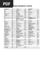 Anand Diagnostic Laboratory Test Price Details | PDF | Medical ...