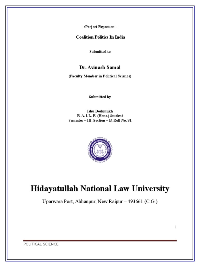 Coalition Govt. and Indian Pol. Sys | PDF | Elections | Accountability