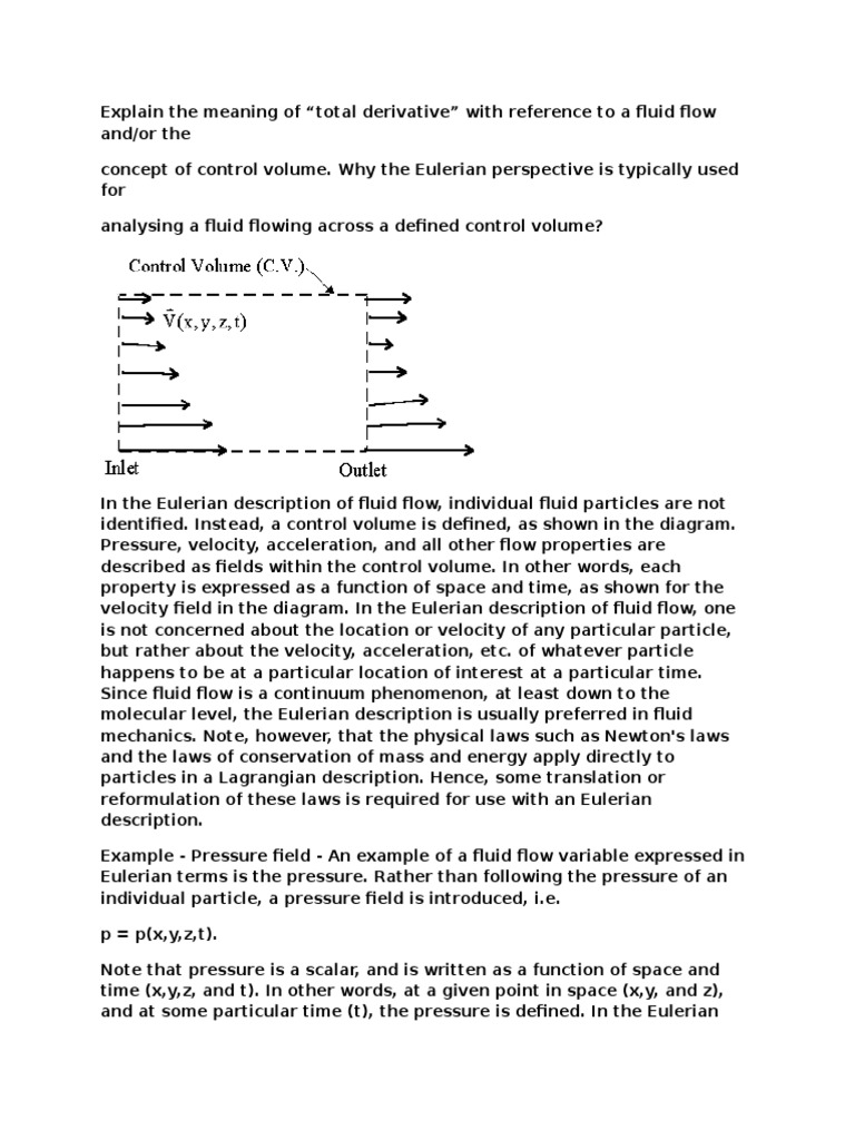 Explain The Meaning of Total Derivative | PDF | Continuum Mechanics ...