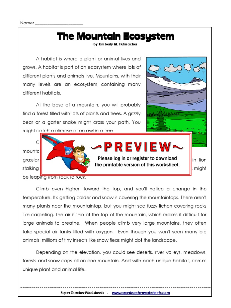 Mountain Ecosystem Overview | PDF