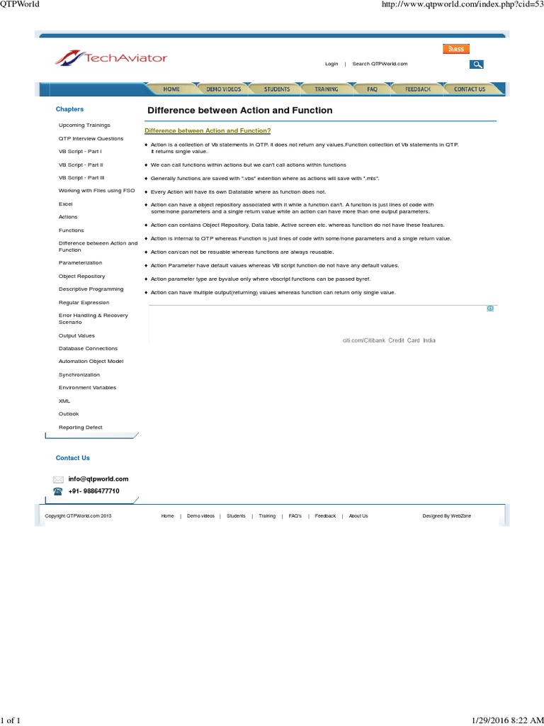 Difference Between Action and Function: Chapters | PDF | Parameter (Computer Programming ...